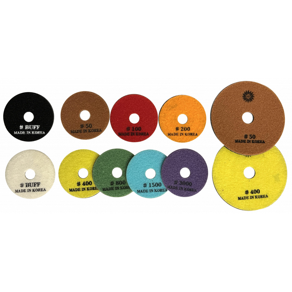 Premium Spiral Wet Polishing Pads - Apollo Stone Art