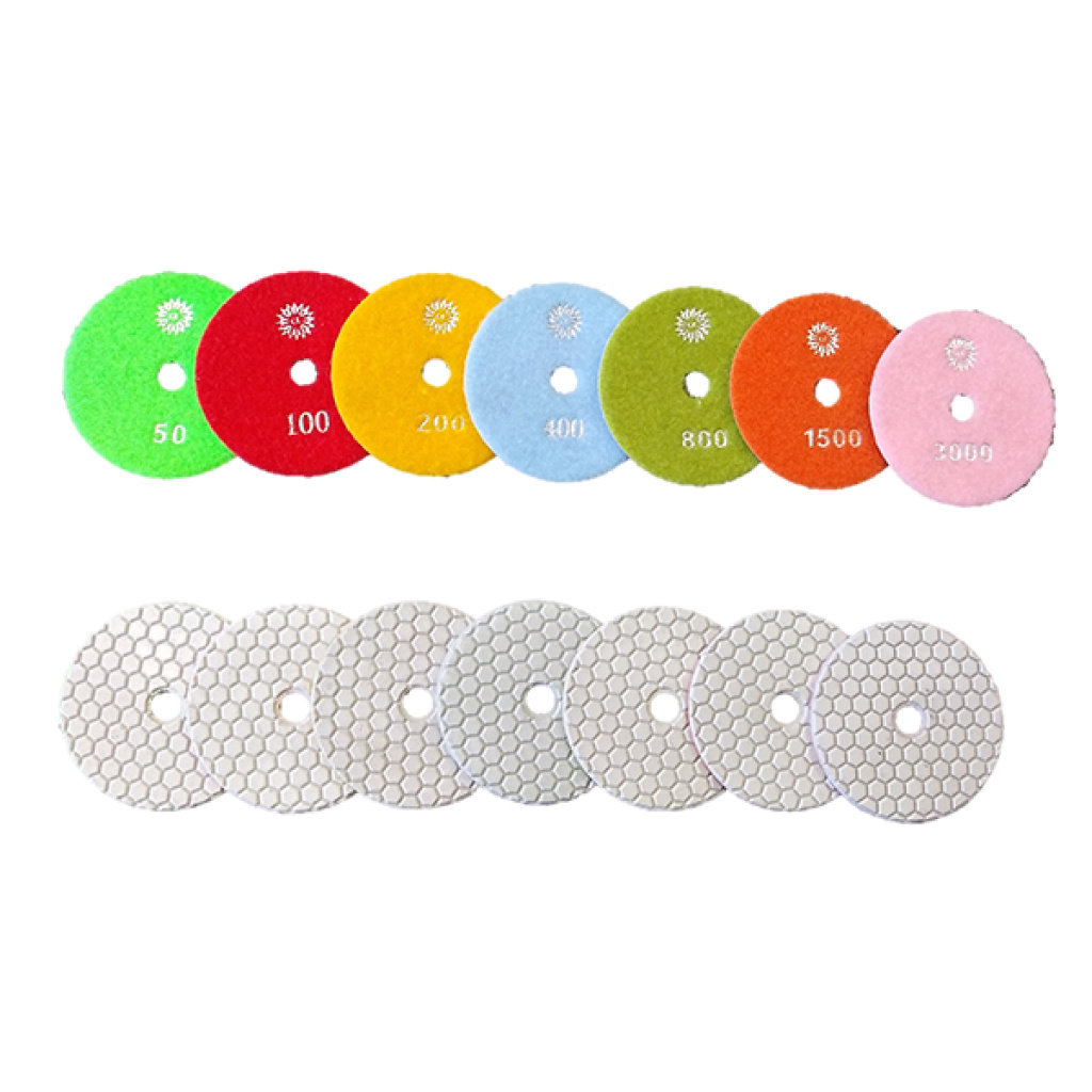 4″ White Resin Dry Polishing Pads - Apollo Stone Art
