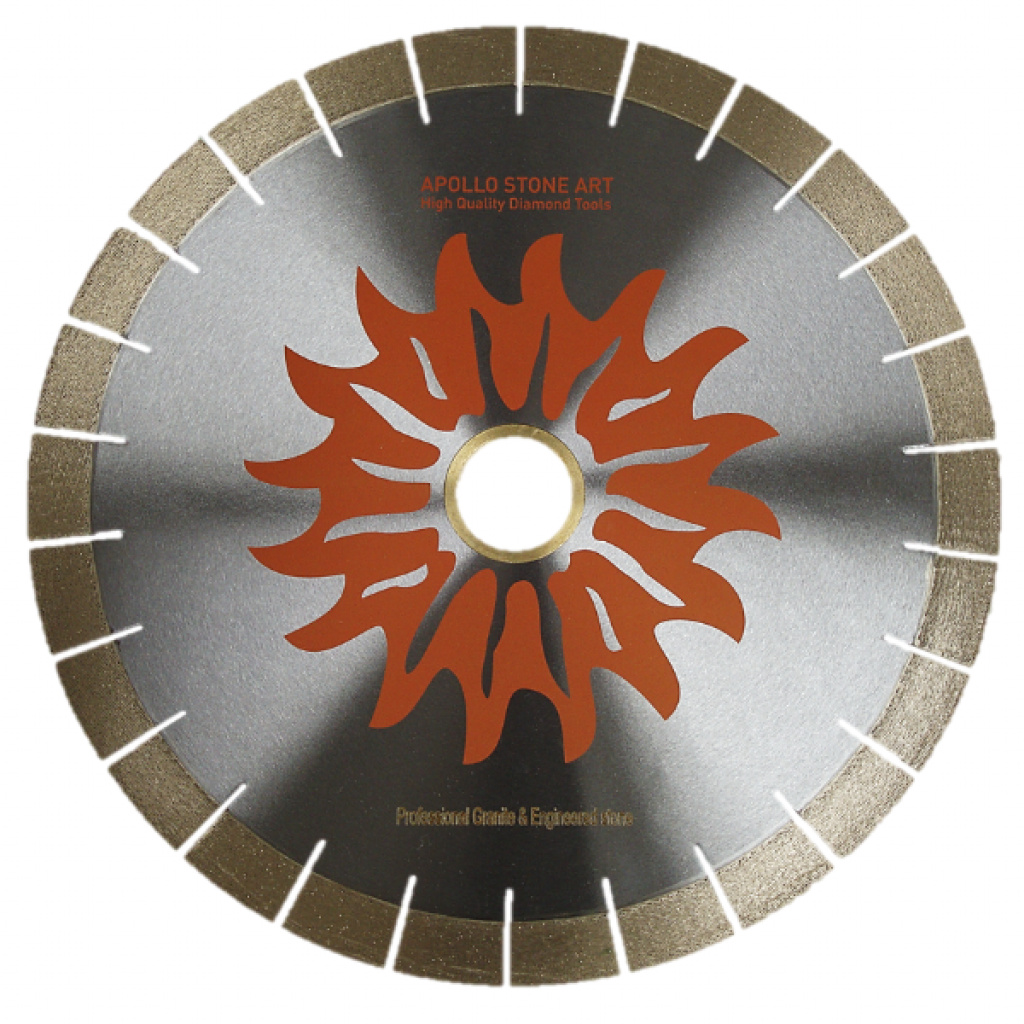 Pro 25mm Patterned Diamond Bridge Saw Blades - Apollo Stone Art