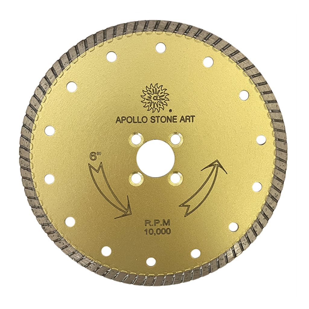 6″ Premium Continuous Rim Narrow Turbo Blade - Apollo Stone Art
