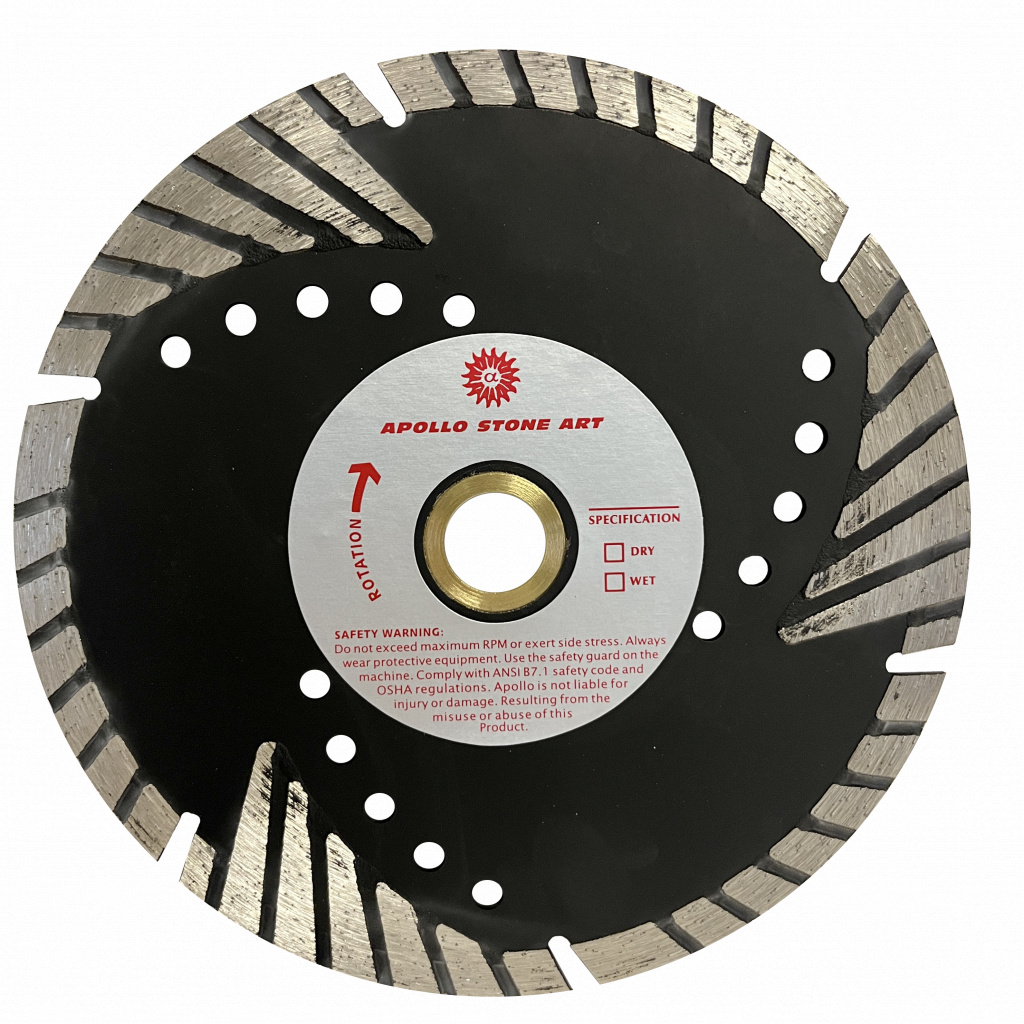 Premium Swirl Segmented Turbo Blades - Apollo Stone Art