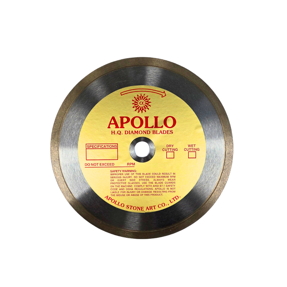 Apollo Premium 7″ Continuous Rim Glass Tile Blade - Apollo Stone Art
