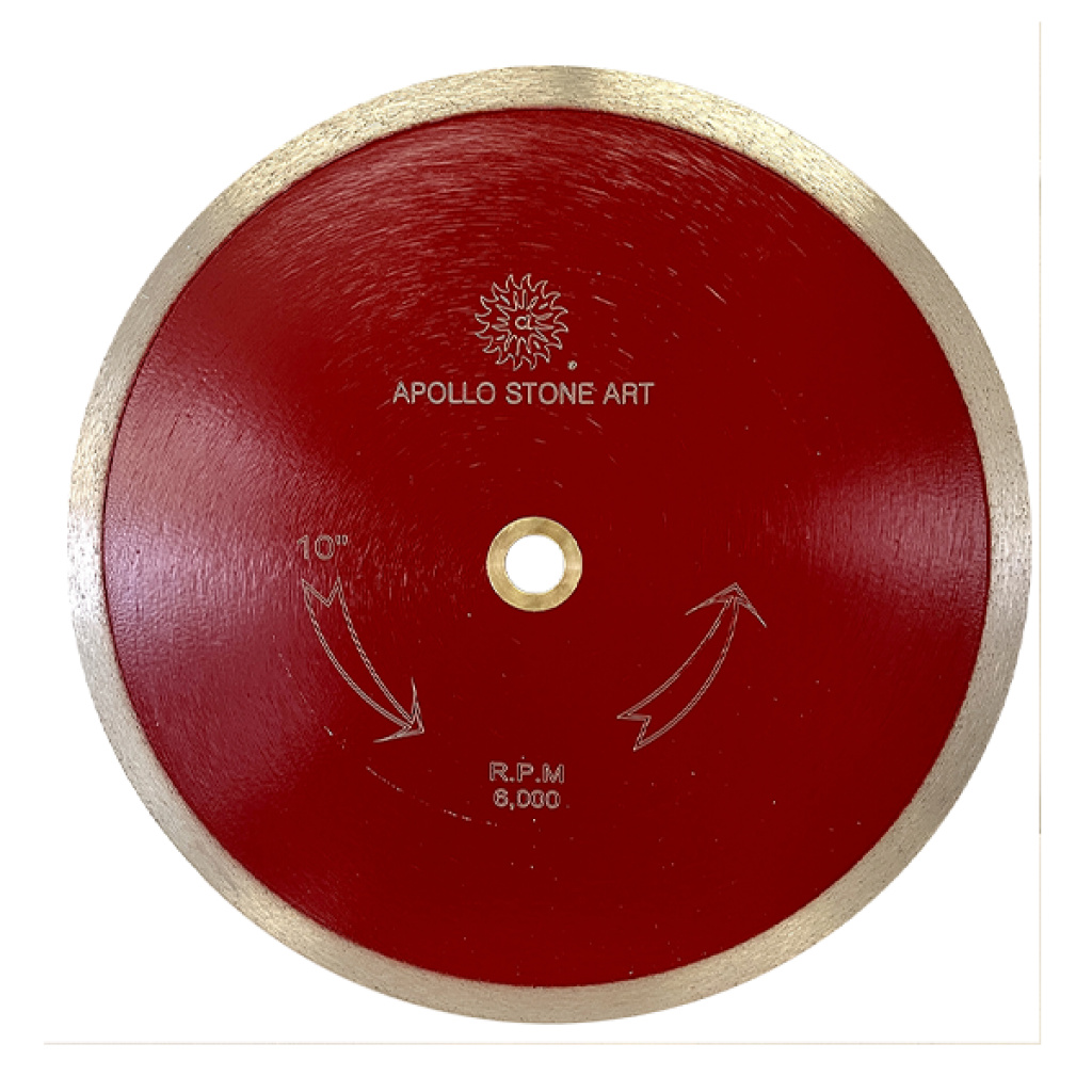 10″ Apollo Pro Continuous Rim Porcelain Tile Blade - Apollo Stone Art