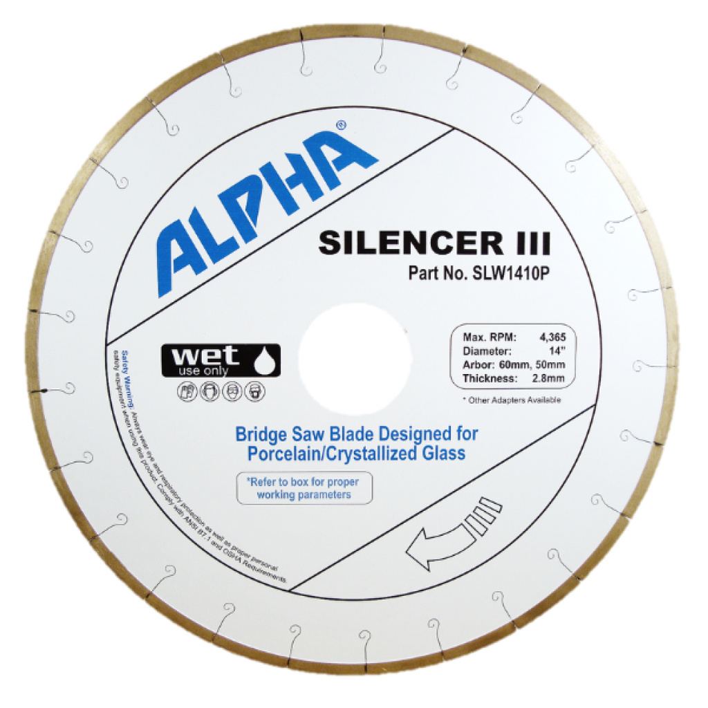 Alpha Silencer III Porcelain and Crystallized Glass Blade - Apollo ...