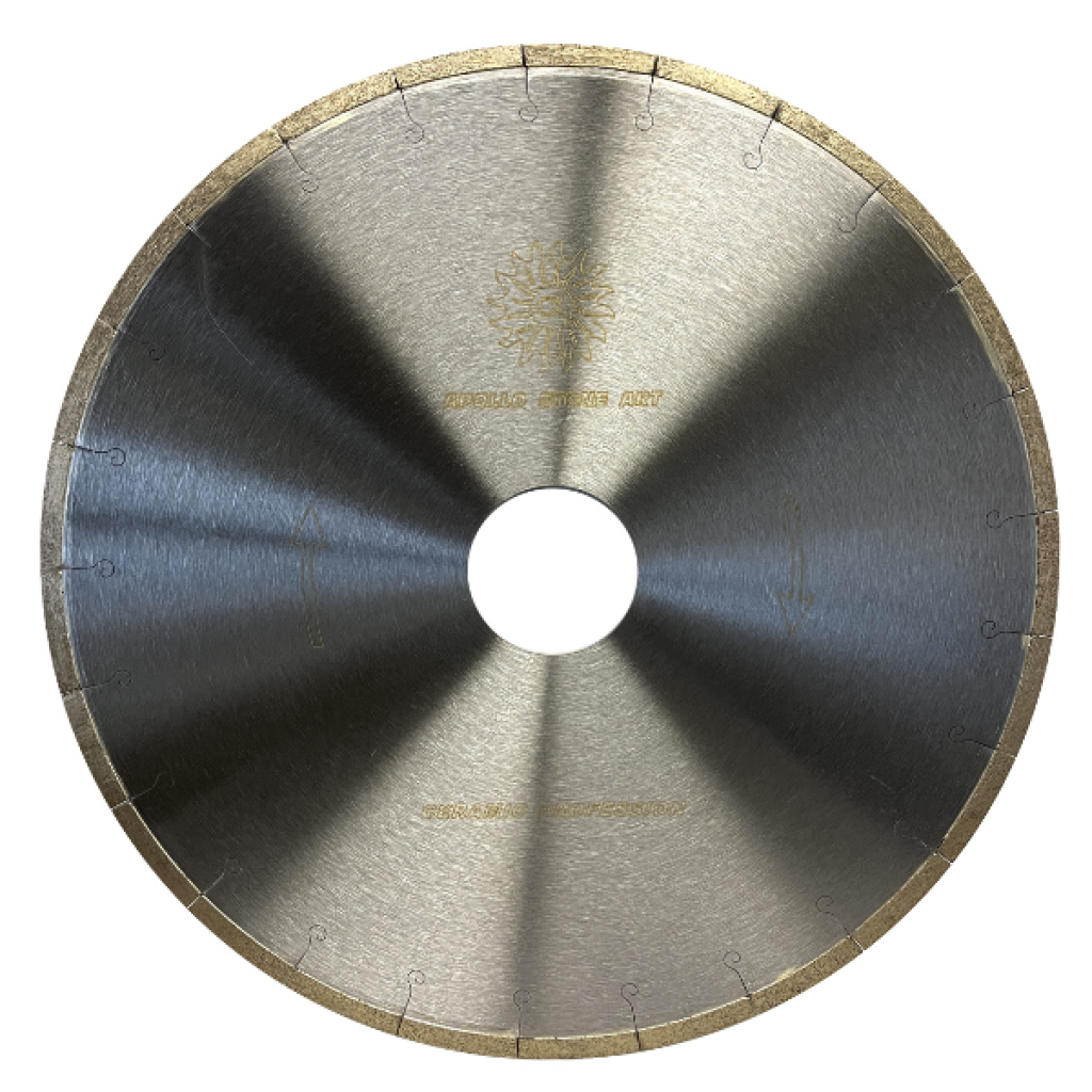 14″ Apollo Premium J-Slot Porcelain Bridge Saw Blade - Apollo Stone Art