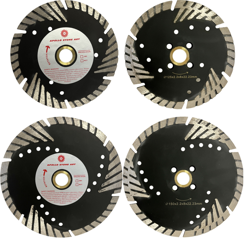 Premium Swirl Segmented Turbo Blades - Apollo Stone Art