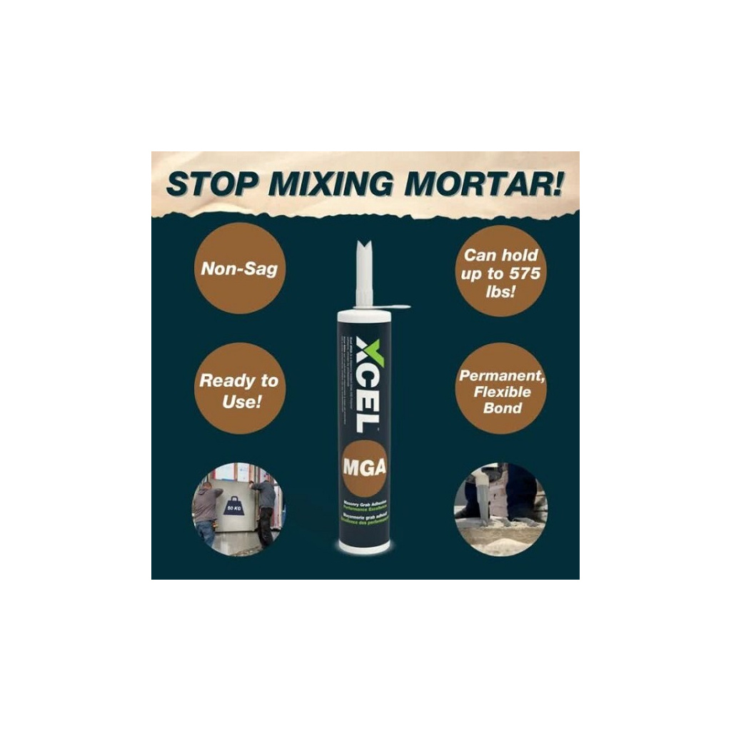 Xcel Masonry Grab Adhesive – MGA - Apollo Stone Art